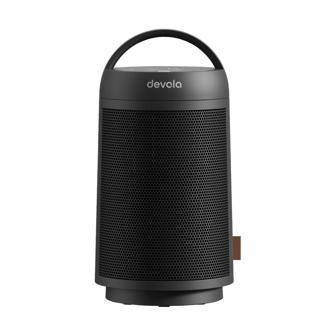 Devola 1500W Portable Ceramic Fan Heater, Black - DVSFH15BB – Devola.co.uk