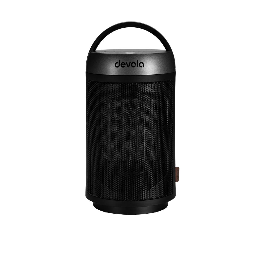 Devola 1500W Portable Ceramic Fan Heater, Black & Silver - DVSFH15BS – Devola.co.uk
