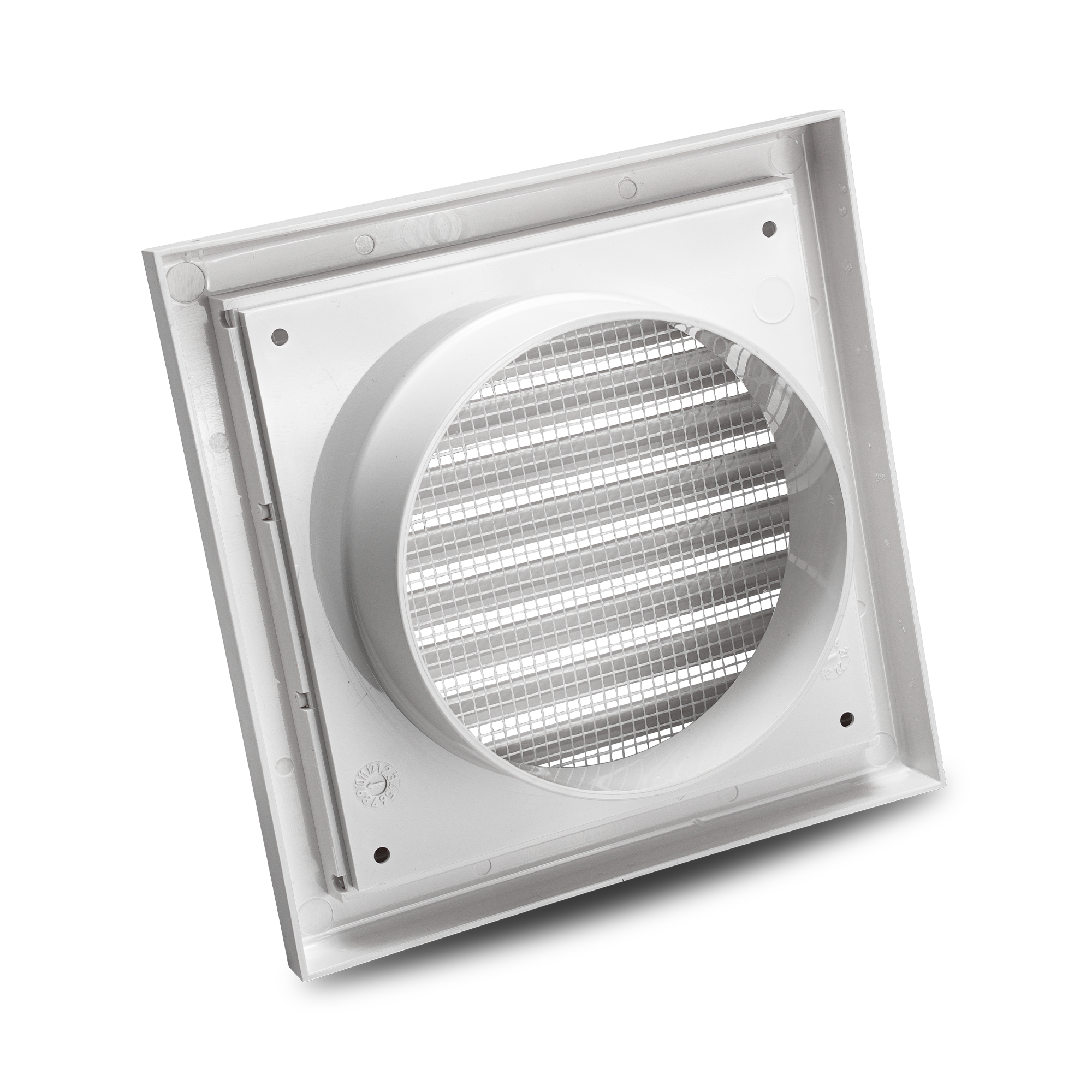 4 Inch White Louvred Grille White 4 Inch (100mm) Extractor Fan Ducting ...