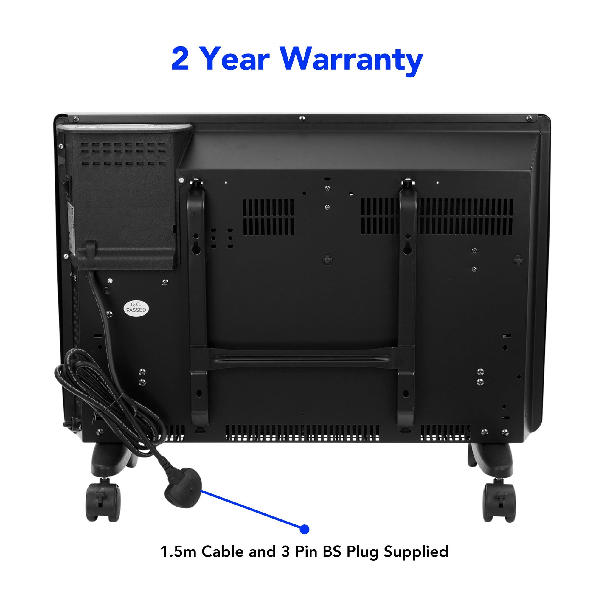 Devola 1.5kW Eco Panel Heater - Black - DVM15B – Devola.co.uk